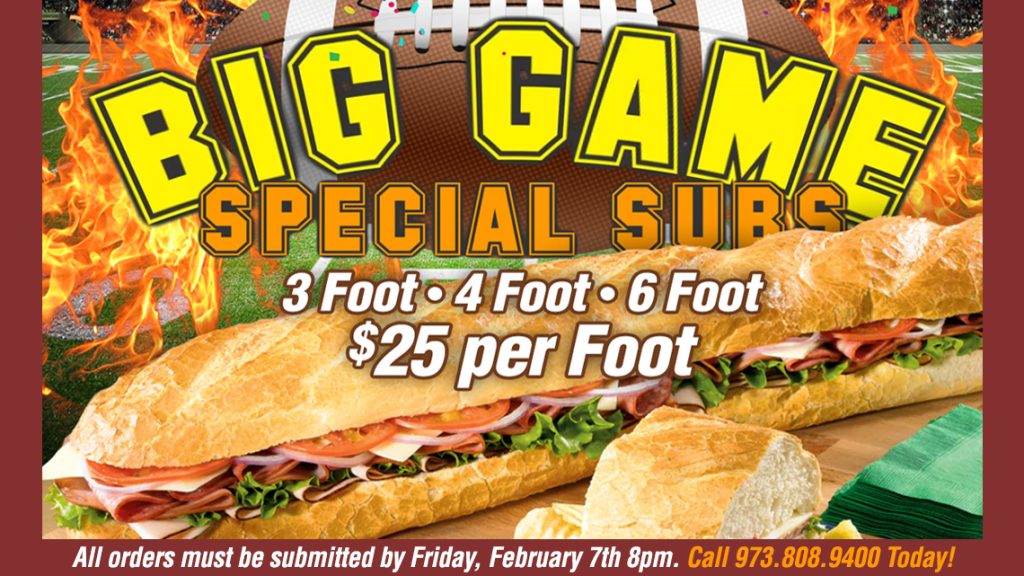 BIG GAME – Subs Specials - Franklin Steakhouse and Tavern